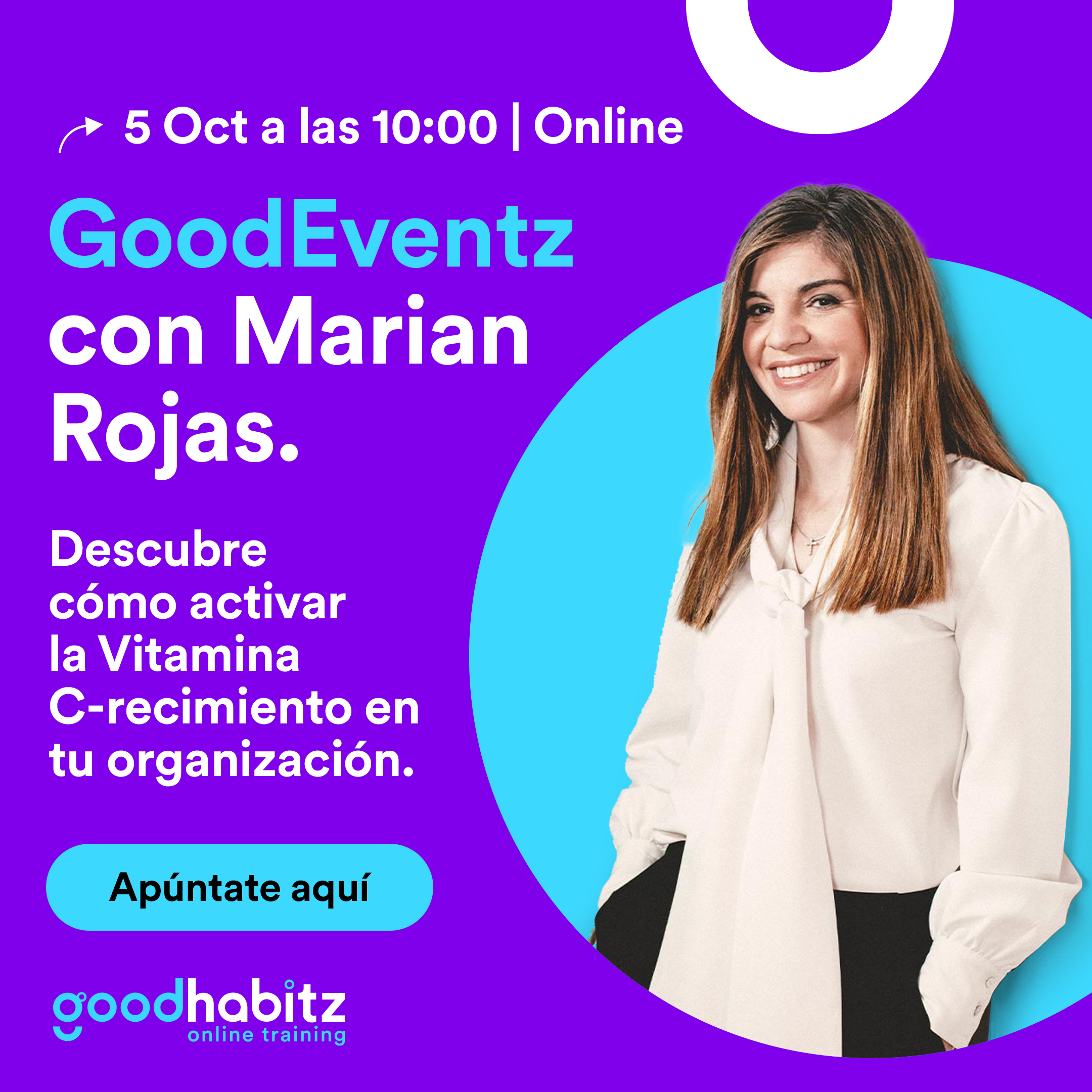 Marian Rojas en GoodEventz | Evento Online GoodHabitz