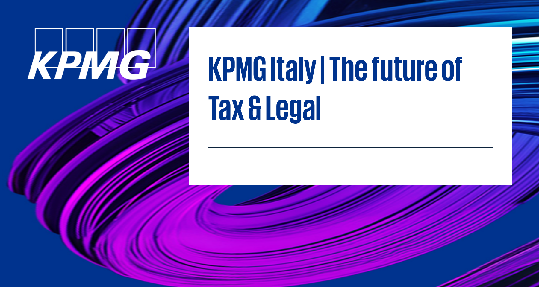 KPMG Italy | The future of Tax & Legal